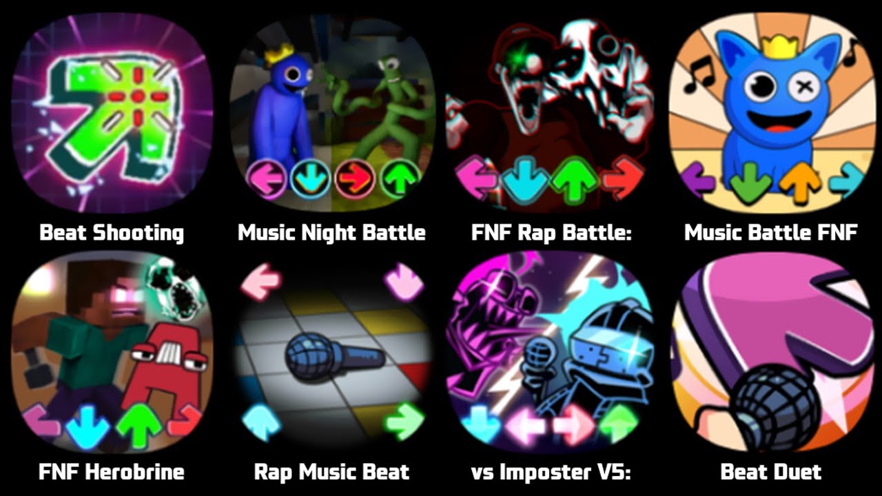 FNF Uzi, FNF Hazy River, FNF Ruv, Music Night Battle, Beat Shooting ...