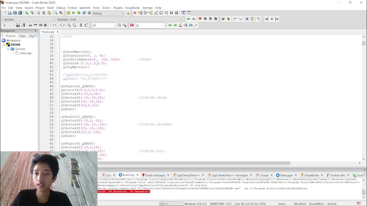 Membuat Masjid 3D menggunakan OpenGL -CodeBlocks - YouTube