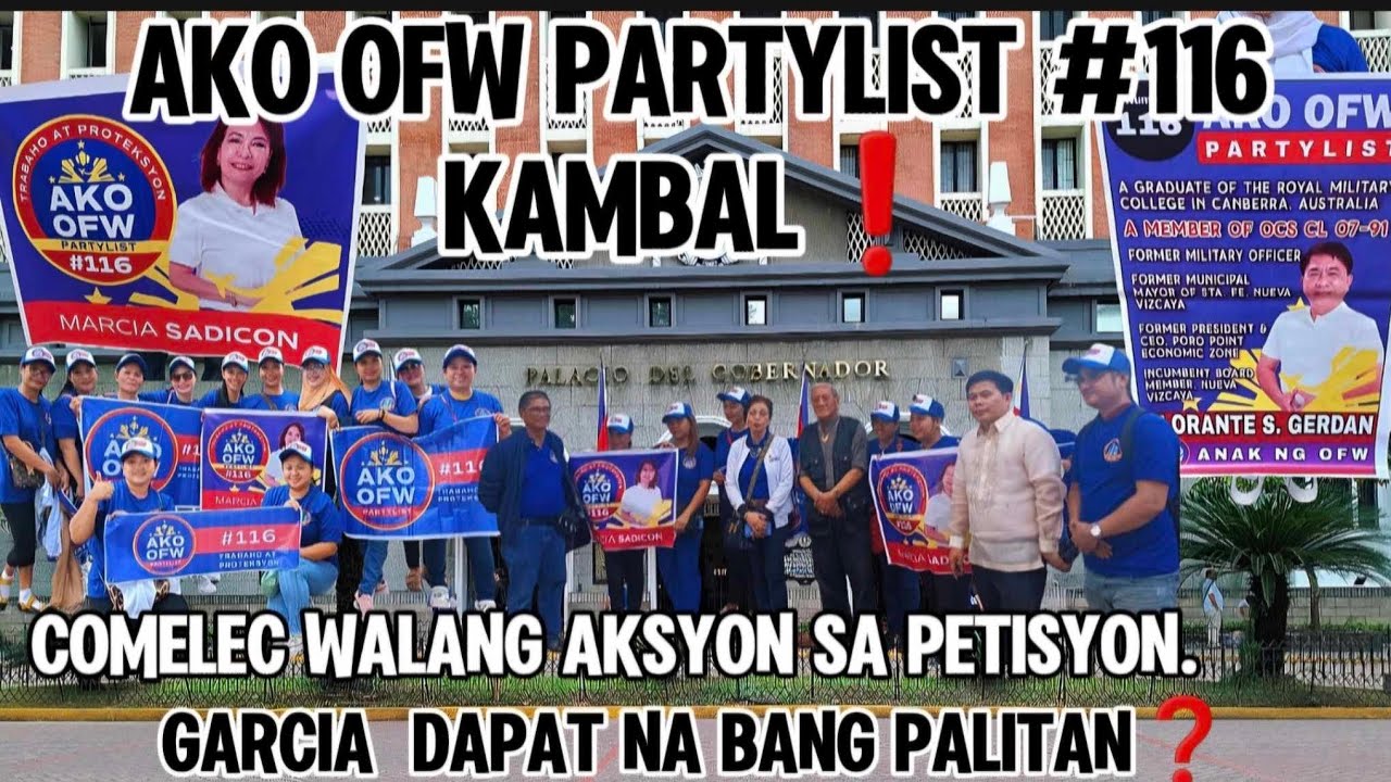 AKO OFW PARTYLIST KAMBAL Comelec chairman dapat na bang magbitiw - YouTube