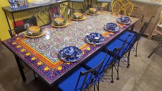 Outdoor Tile Top Patio Table