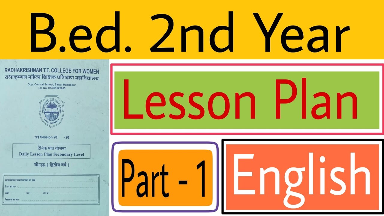 B.ed. 2nd year file || Daily Lesson Plan (1-4) || @b.ed @lessonplan ...