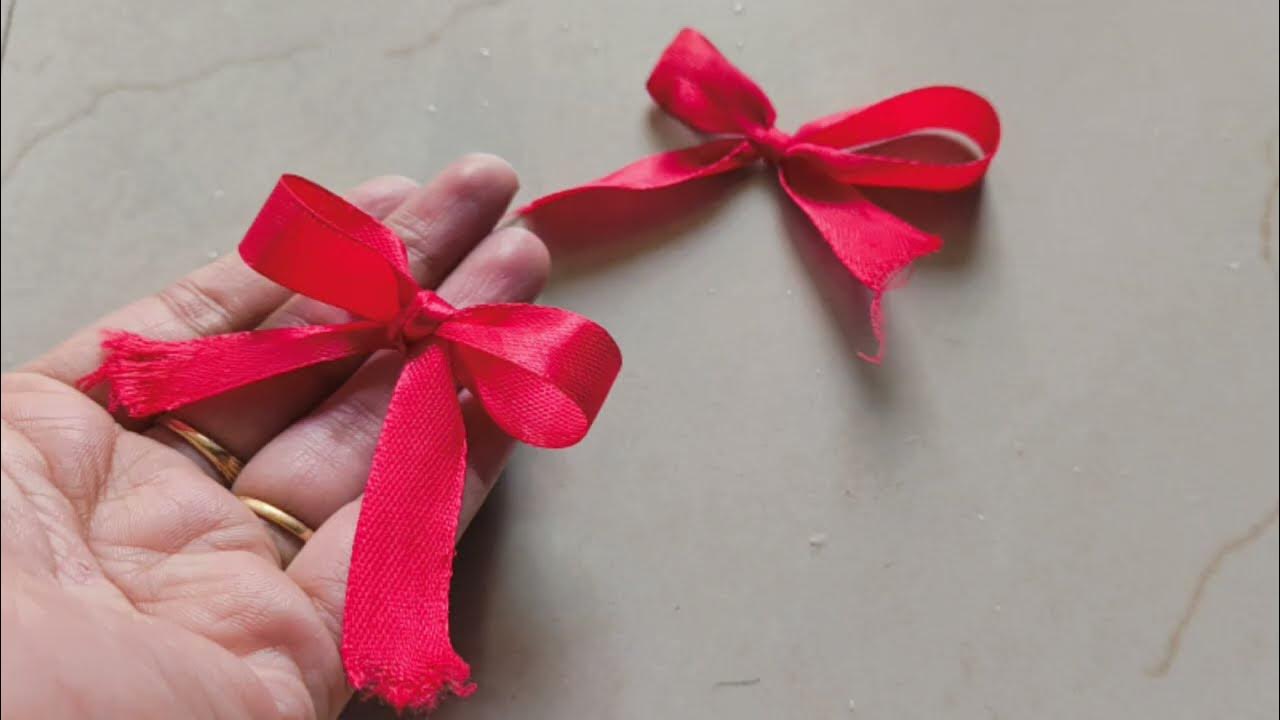 How to make a perfect Bow/ Easy Bow Making Tutorial/ Ribbon Bow Craft ...