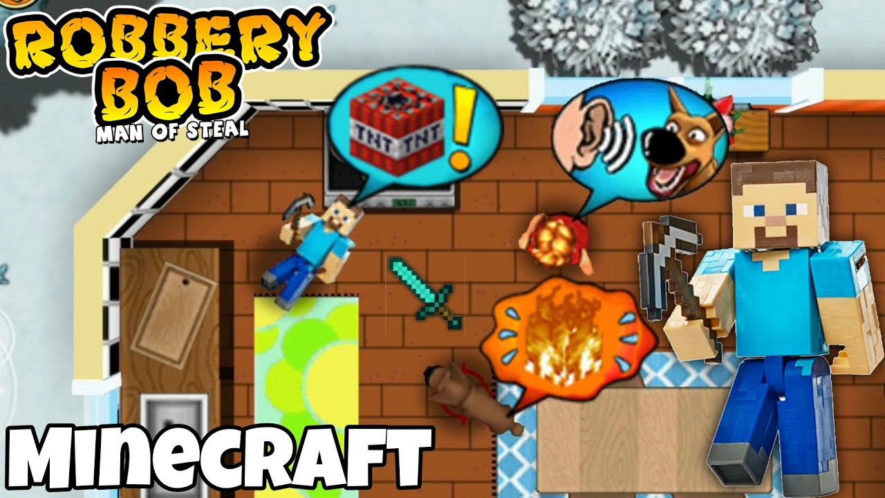 Minecraft - New Character In Robbery Bob Part 12 - YouTube