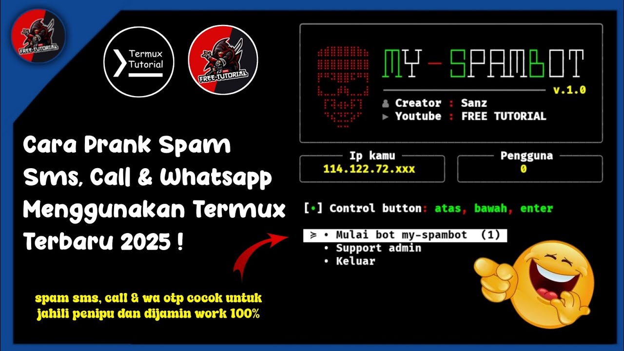 FREE TUTORIAL - Cara Prank Spam SMS, CALL & WA Menggunakan Termux Terbaru | Notif Auto Rame Ngab ...