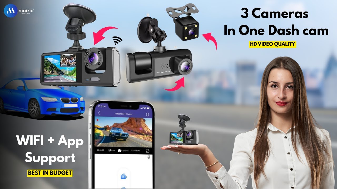 India's Best WIFI Dash Cam For Your Car Under 3000 | Maizic Navic X3 Wifi Dash Camera - YouTube