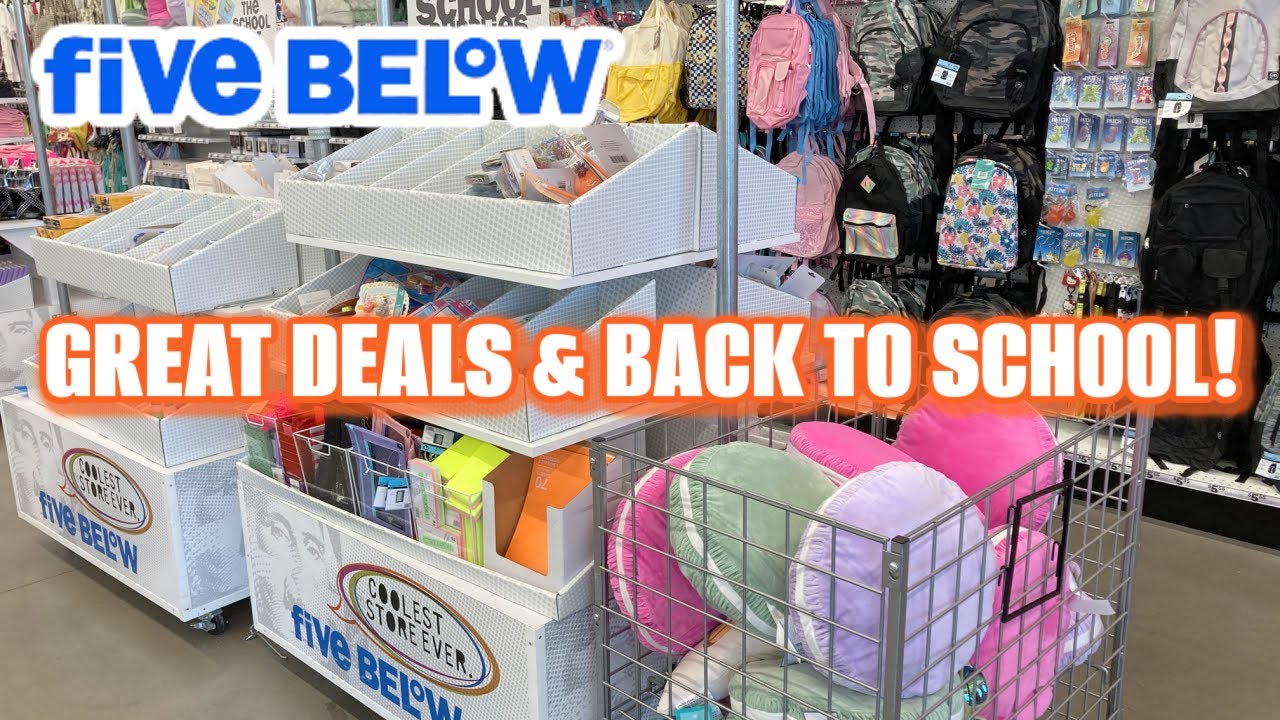 FIVE BELOW - GREAT DEALS & BACK TO SCHOOL! - YouTube