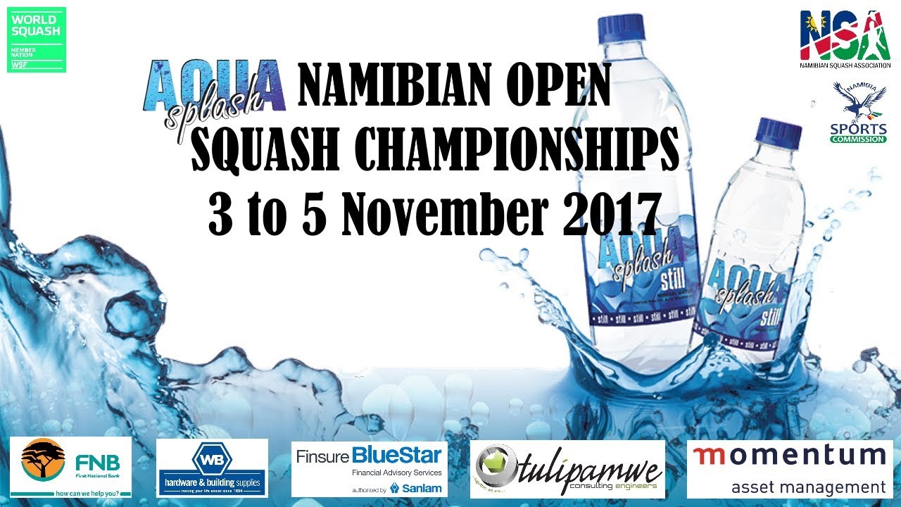 Aqua Splash Namibian Open Squash Championships 2017 - Round 2 - YouTube