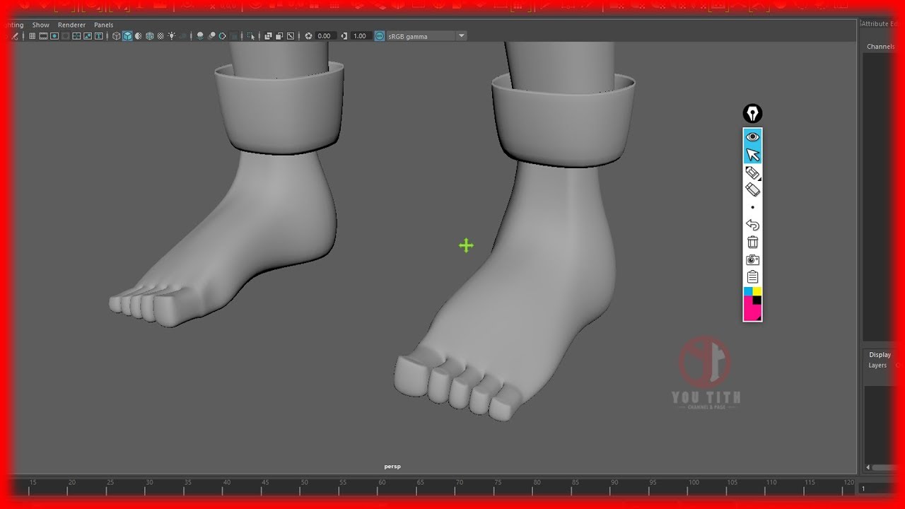 Foot Modeling in Maya - YouTube