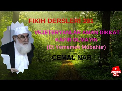 FIKIH DERSLERİ 391: VEJETERYANLAR AMAN DİKKAT KAFİR OLMAYIN (Et Yememek Mübahtır)