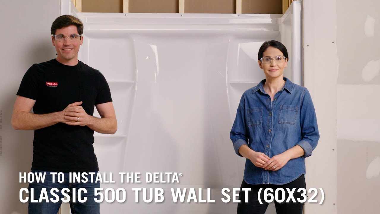 How to Install a Delta® Classic 500 Tub Wall Set (60x32) - YouTube