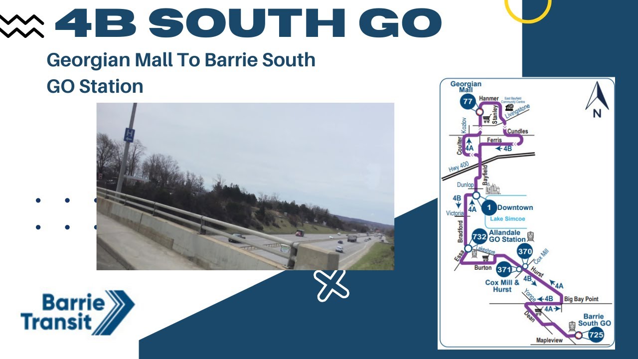 Barrie Transit 4B South GO - Georgian Mall To Barrie South GO Station ...