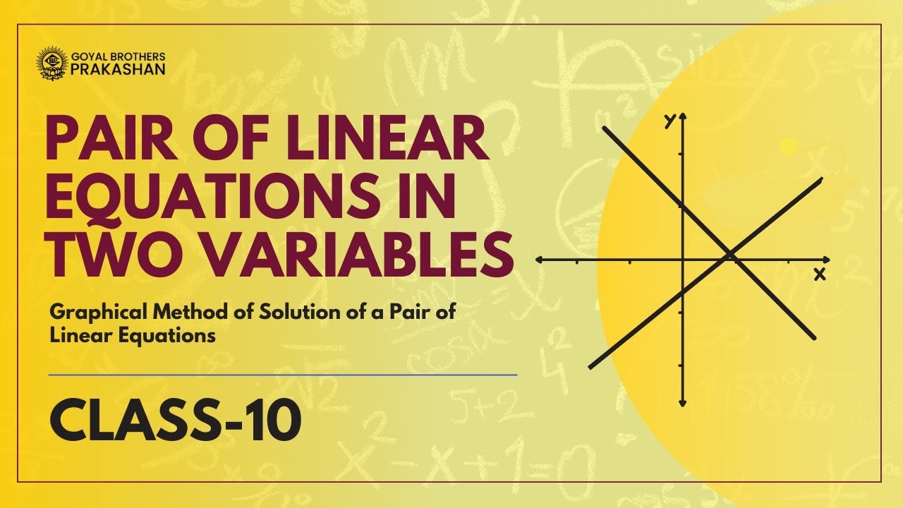 Graphical Method of Solution of a Pair of Linear Equations | Class X ...