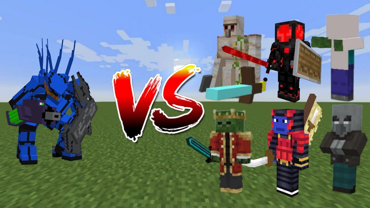 Hunter CE vs 6 random bosses | minecraft mob battle | - YouTube