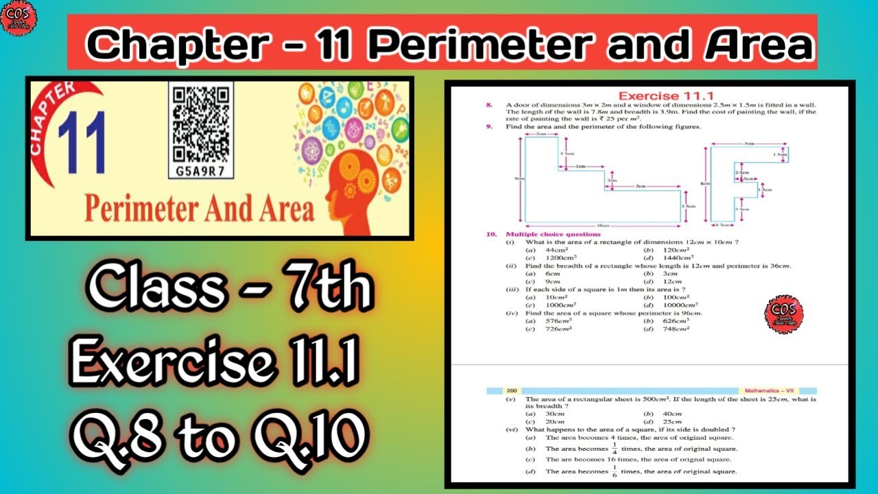 Q.8 to 10 | Class 7th | Ex 11.1 |Chapter 11 | Perimeter And Area | Math | PSEB | - YouTube