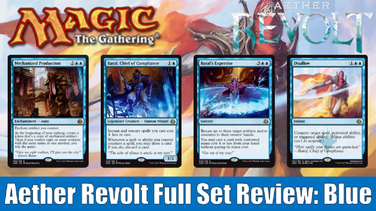 MTG Aether Revolt Full Set Review: Blue! - YouTube