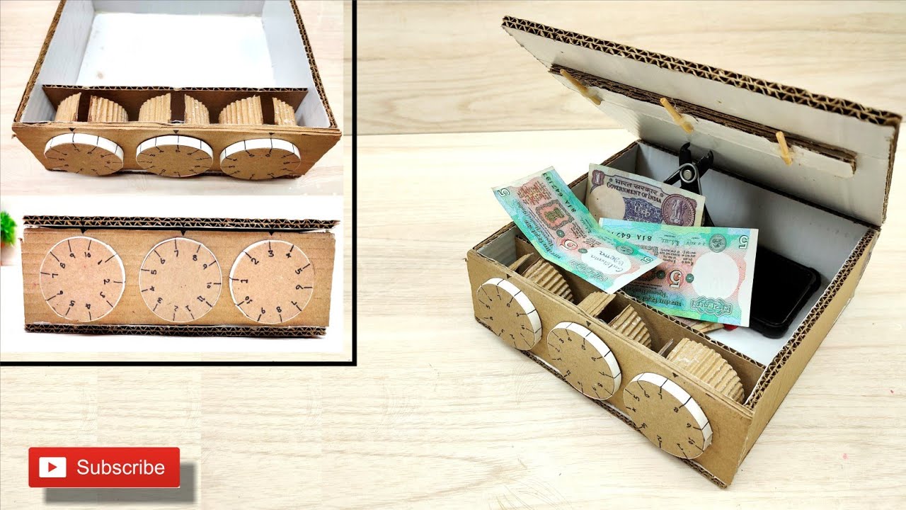 How to make Cardboard Combination Safe #craftideas #howto - YouTube
