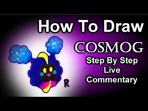 How To Draw Cosmog ( Neby ) Step By Step / Live Commentary - YouTube