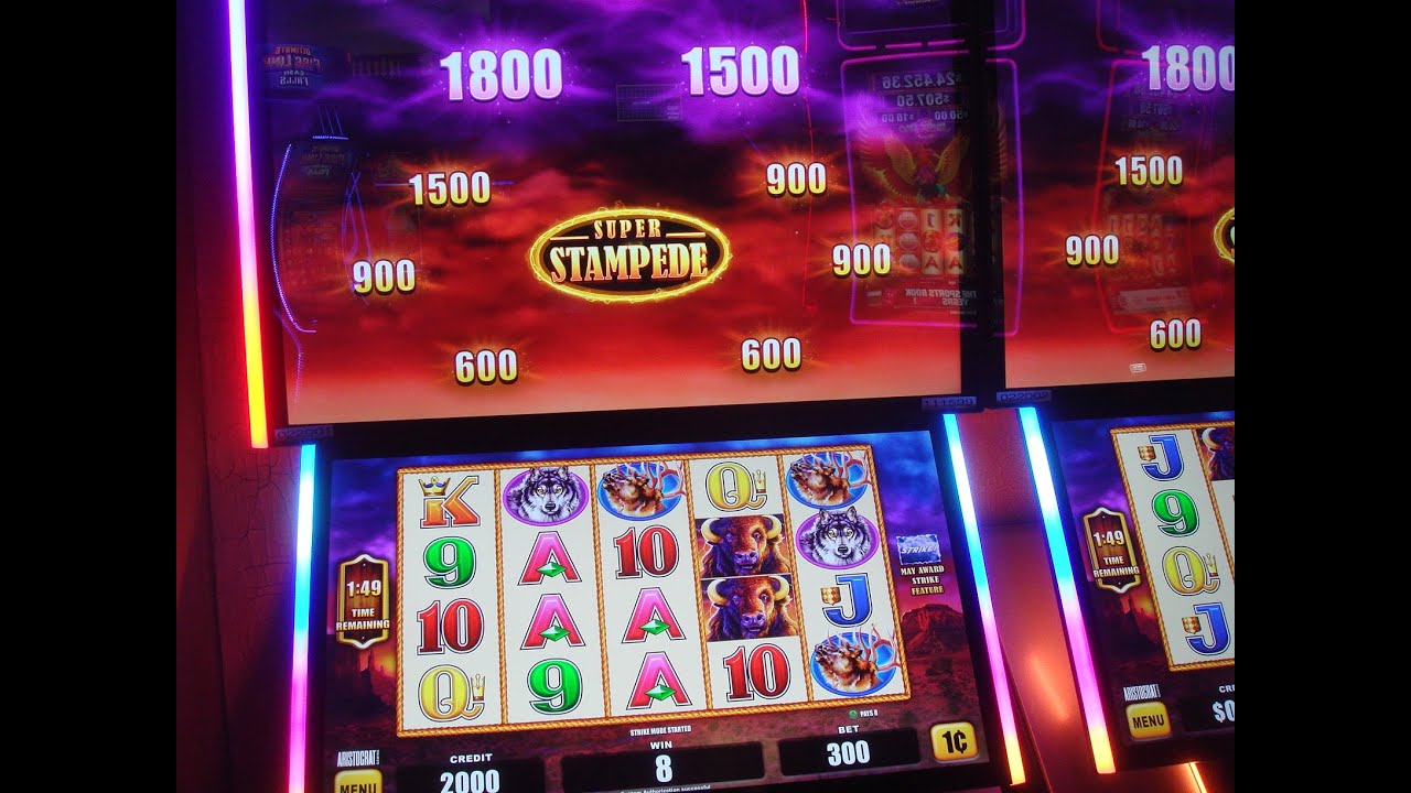BUFFALO STRIKE FUN Slots machine game Las Vegas - YouTube