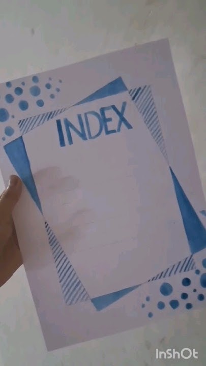 index design for school project / simple index design /project idea # ...