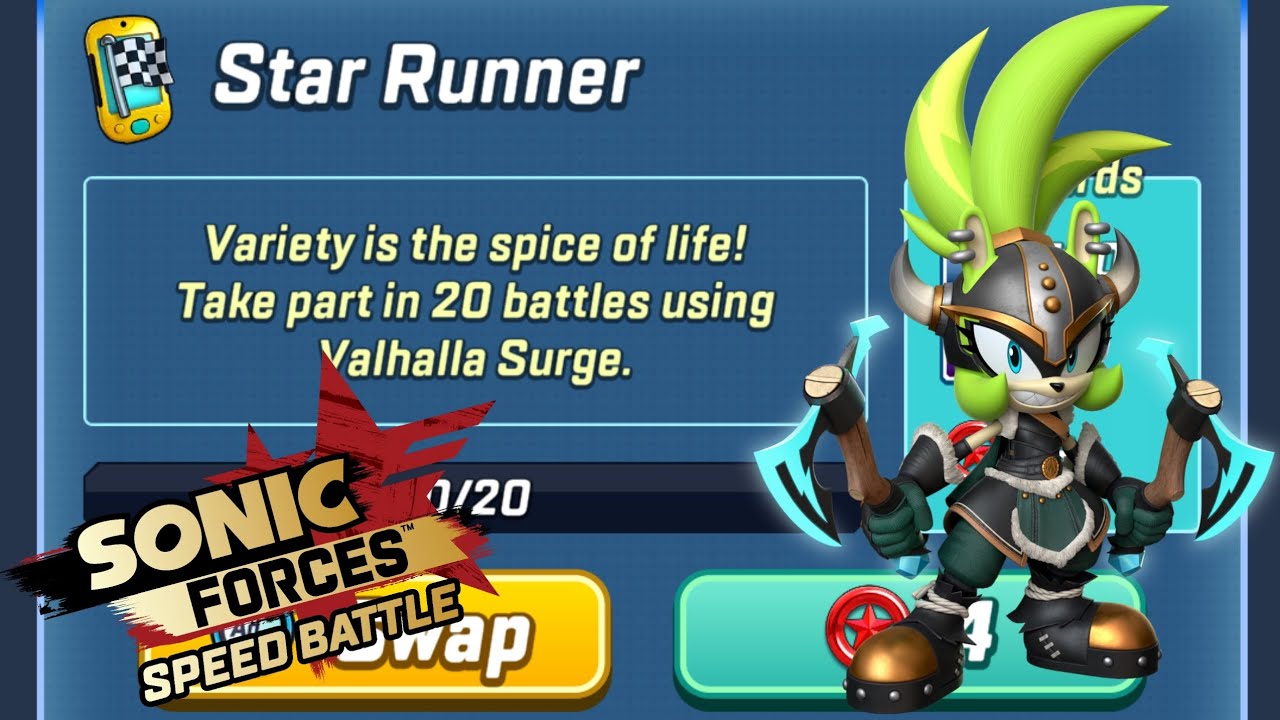 Take Part In 20 Battles Using Valhalla Surge / Cute Surge - Sonic ...