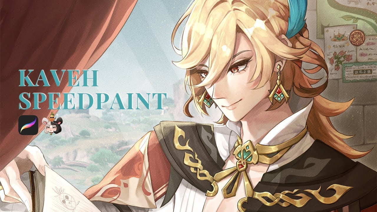 kaveh - genshin impact // procreate speedpaint - YouTube