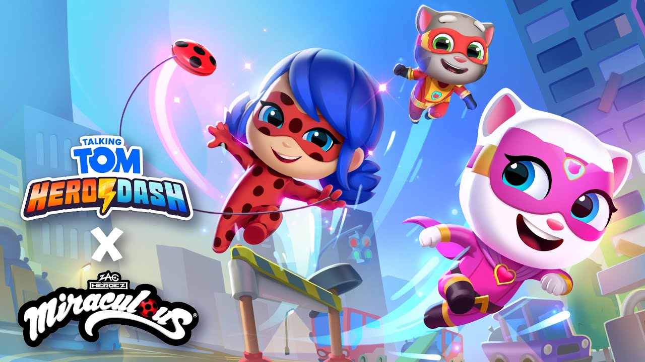 Ladybug Joins Talking Tom Hero Dash 🐞 Epic Collab - YouTube