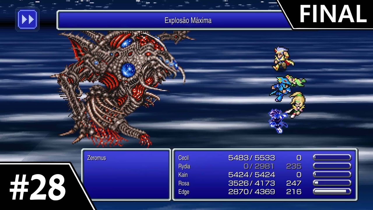 Final Fantasy 4 (Pixel Remaster) - #28 - Derrotando Zeromus (Final ...