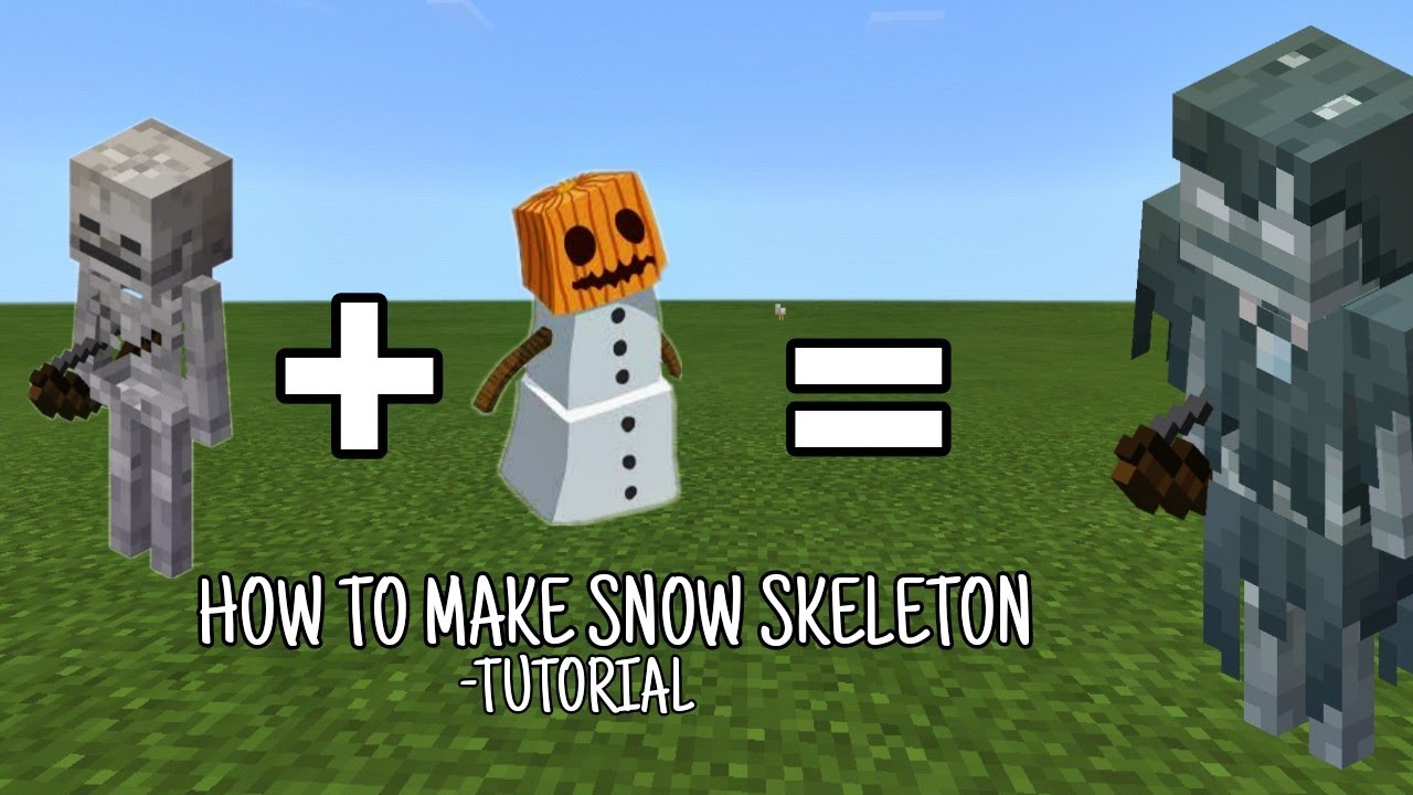 How to make snow skeleton in Minecraft - YouTube