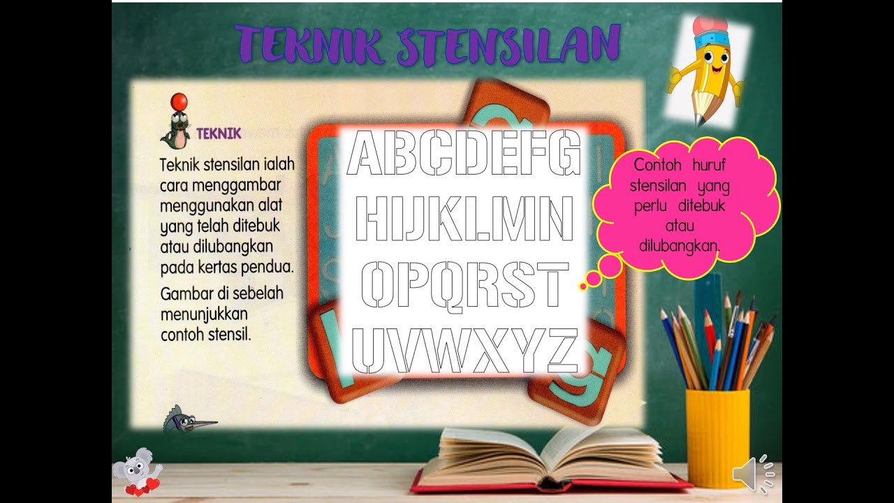 PENDIDIKAN SENI VISUAL TAHUN 6 (TEKNIK STENSILAN) - YouTube