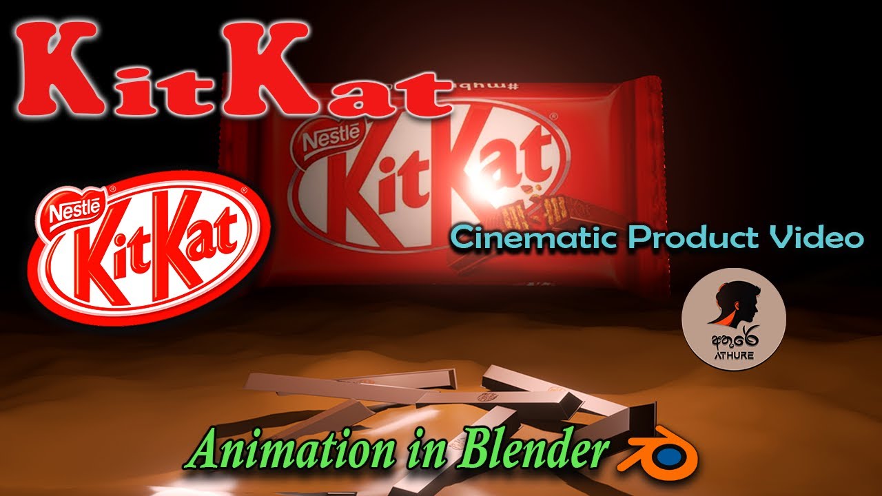 KITKAT/Cinematic product video in Blender/Cinematic #Kitkat #chocolate ...