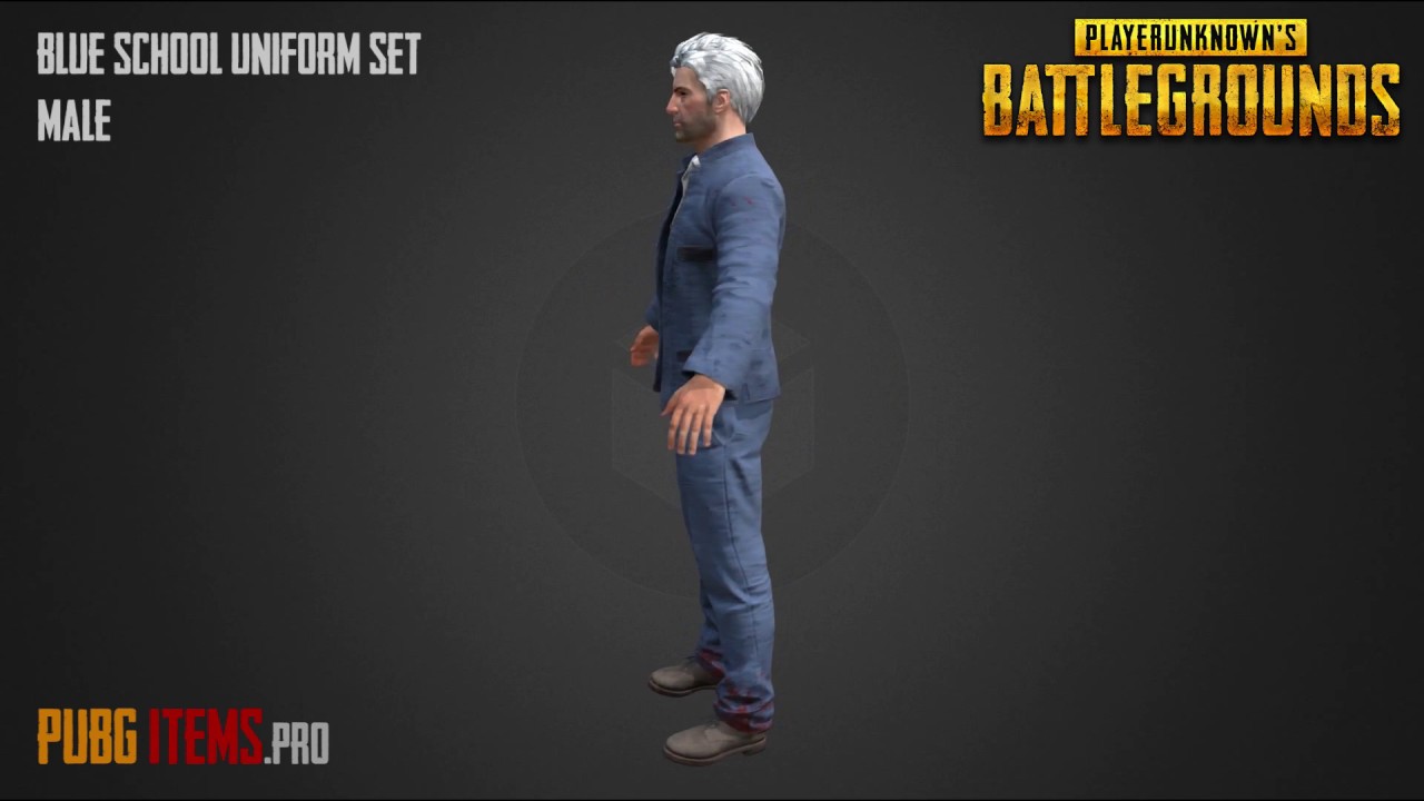 BLUE SCHOOL UNIFORM SET (MALE) | PUBG Item Showcase - YouTube