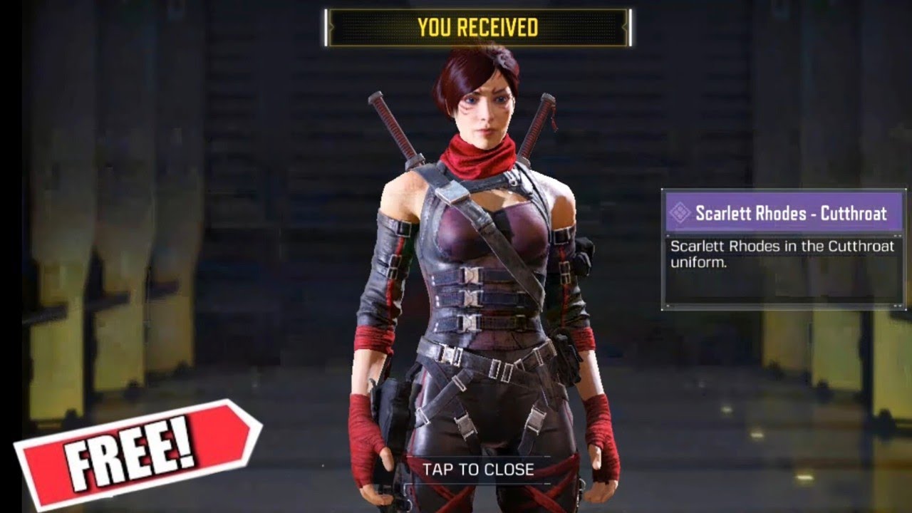 Claim New Free Character Scarlett Rhodes CODM - YouTube