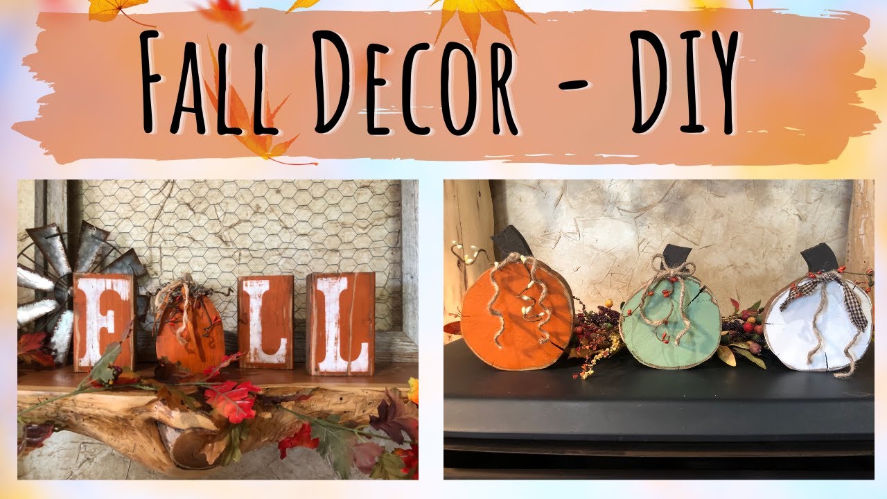 Haul - Fall Decor - DIY Wood Pumpkins - YouTube