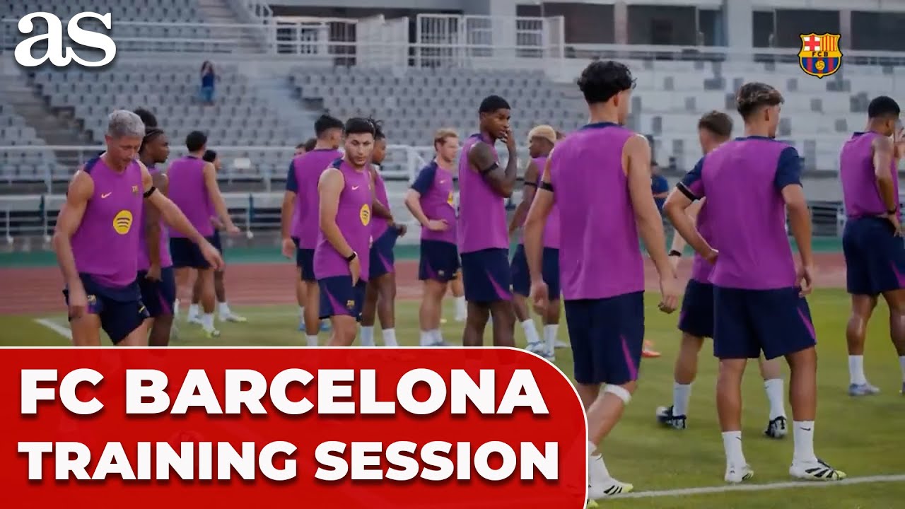 First FC BARCELONA TRAINING SESSION in SOUTH KOREA - YouTube