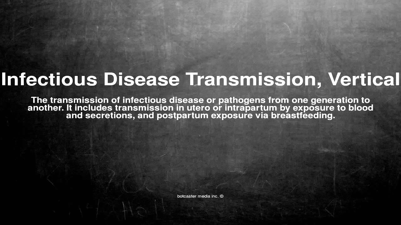 Medical vocabulary: What does Infectious Disease Transmission, Vertical ...