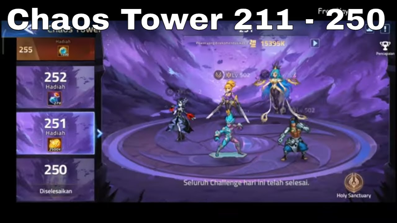 Chaos Tower 211 - 250 MOBILE LEGENDS ADVENTURE - YouTube