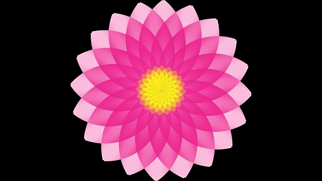 HOW TO MAKE A FLOWER WITH TRANSPARENCY EFFECT IN CORELDRAW - YouTube