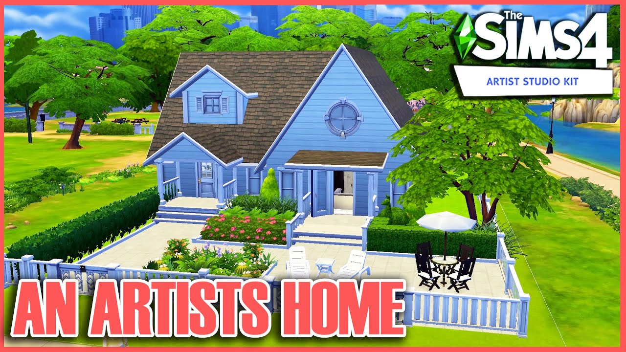 AN ARTISTS HOME | ARTIST STUDIO KIT | The Sims 4 Speed Build - YouTube