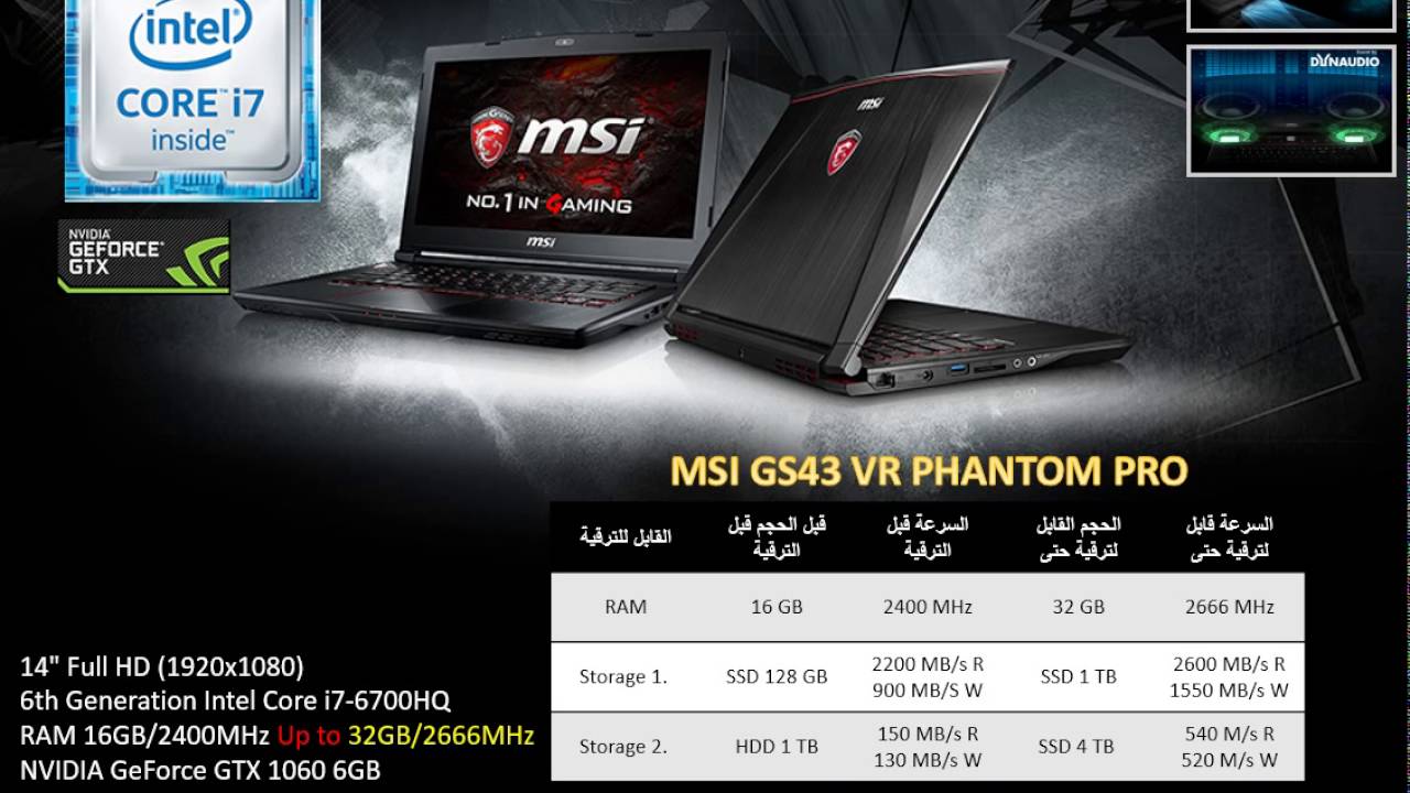 لابتوب MSI GS43 - YouTube