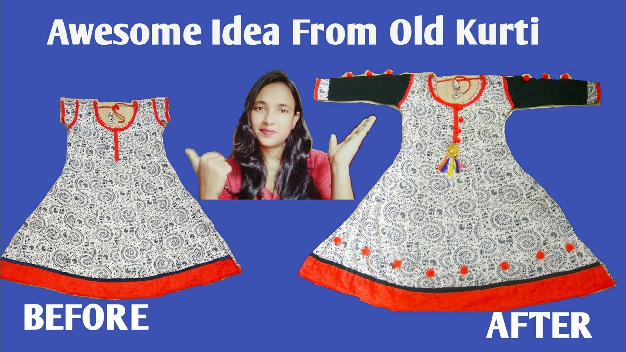 Old Kurti Reuse Idea | Awesome Idea from Old Kurti to New Kurti | DIY ...