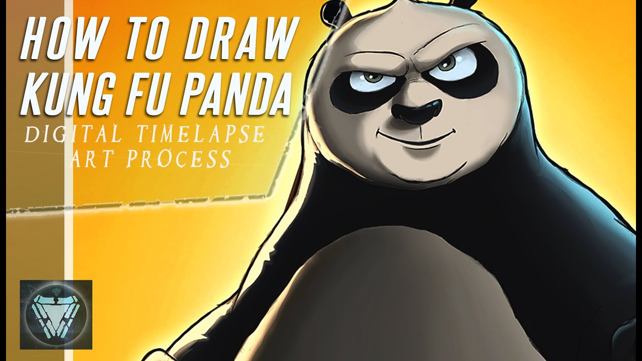 HOW TO DRAW PO (KUNG FU PANDA) IN PHOTOSHOP | Digital Art Process - YouTube
