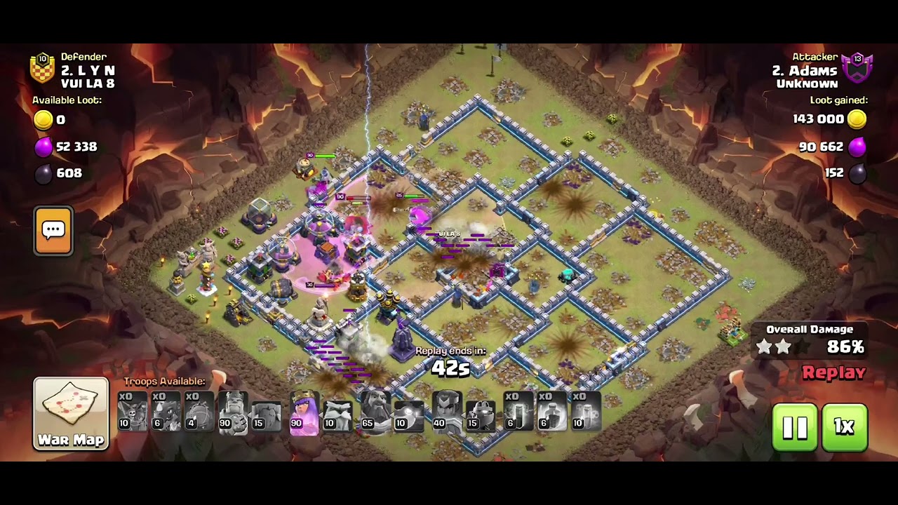 TH16 All Bats Spells Against 3 Multi Inferno in CWL - YouTube