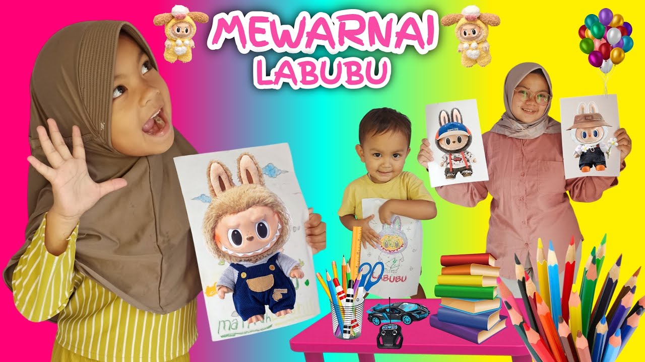 LEIKA & SIDUN CHALLENGE MEWARNAI LABUBU VS KUROMI 😍 MAMA JADI JURI - YouTube