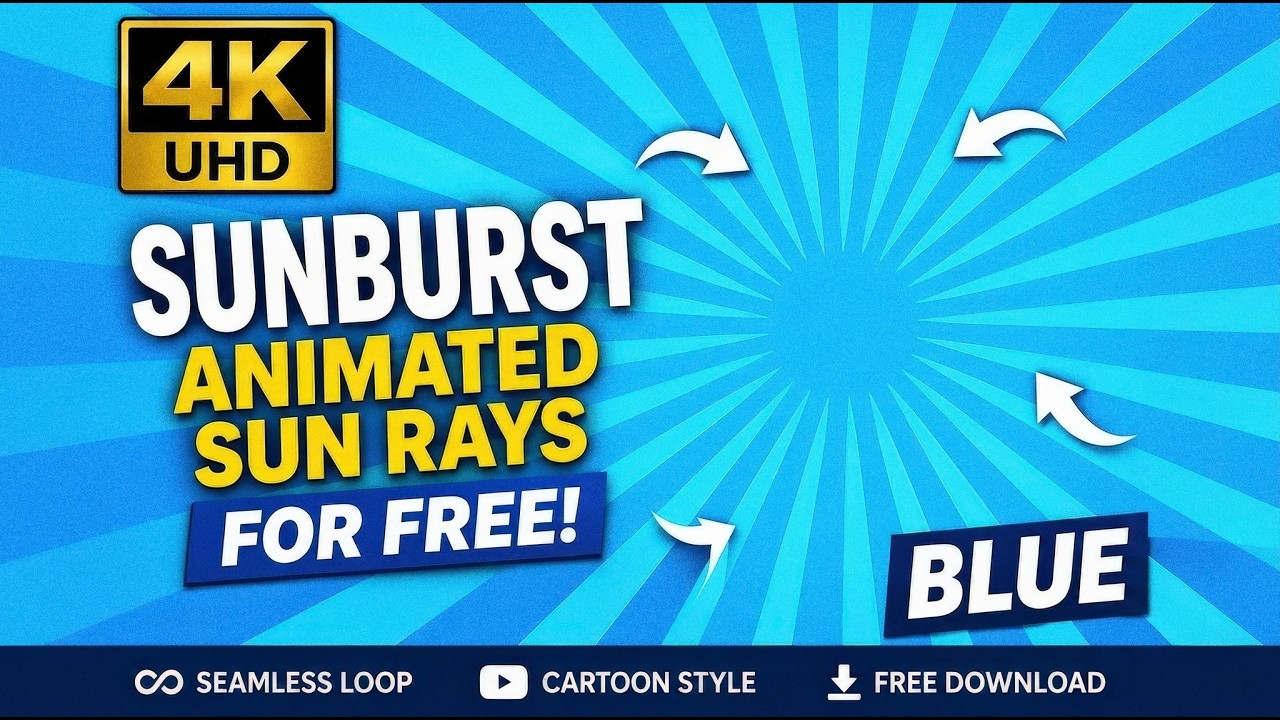 4K UHD SunBurst/Starburst effect (Animating Sun rays) - Cool Cartoon ...