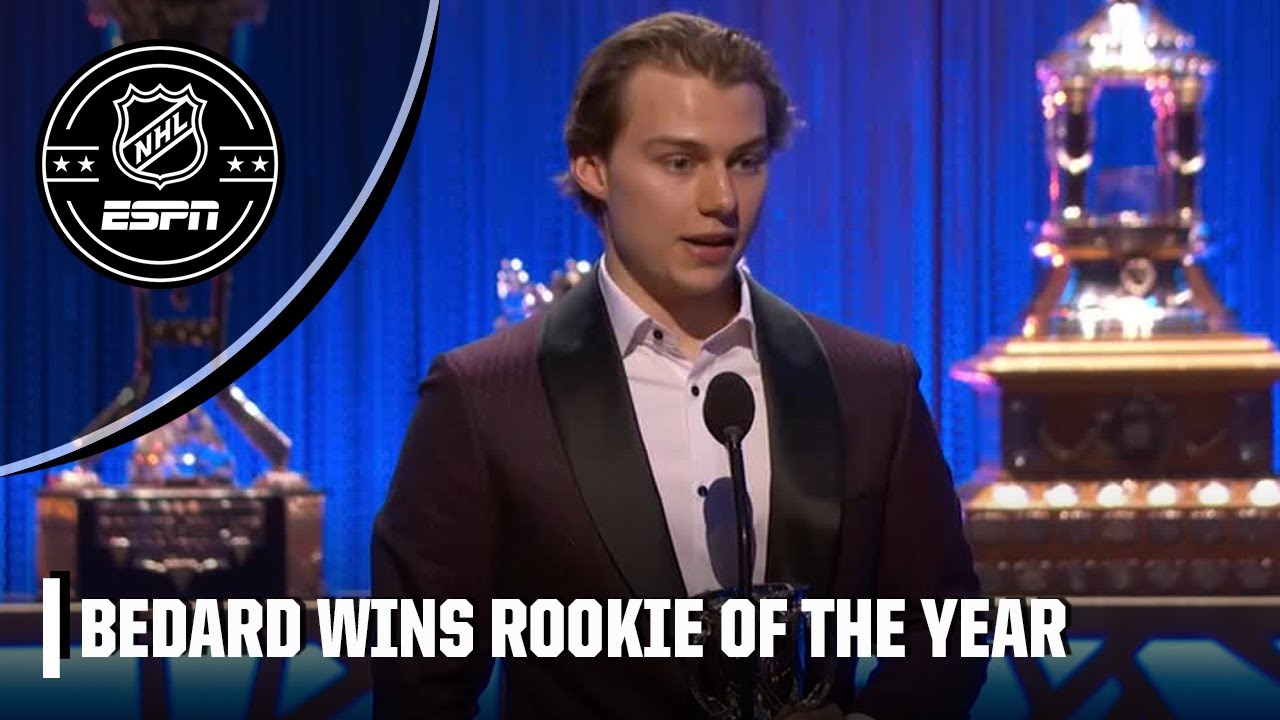 Chicago's Connor Bedard wins Calder Trophy at 2024 NHL Awards | NHL on ...