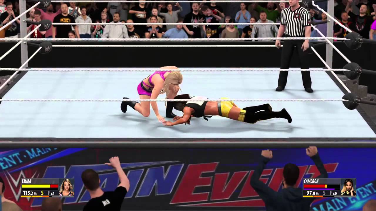 Emma vs Cameron wwe2k16 - YouTube