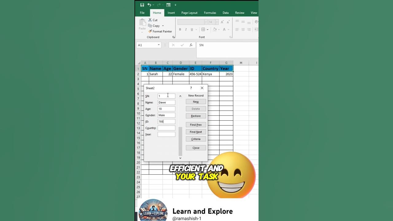 Day-13 Stop manually entering Data 🔥 #exceltips #exceltricks #shortvideo - YouTube