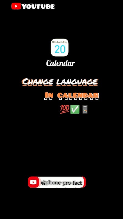 change language of calendars || calendar language || language setting ...