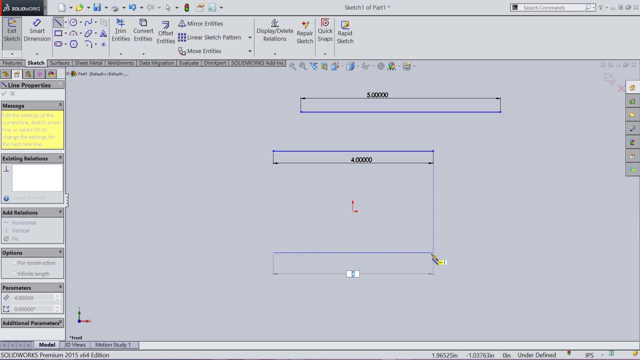 Enabling On Screen Numeric Input On Entity Creation In Solidworks Youtube 2081