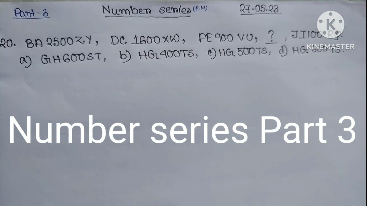 Number series।Part 3। ANM GNM exam। Logical reasoning। Competitive exam ...